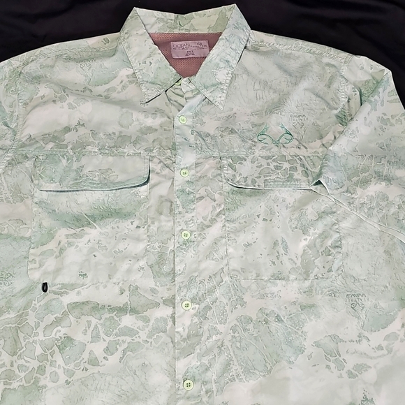 Realtree | Shirts | Ocean Coast Realtree Euc Shirt Mens 2xlt Green Camo ...